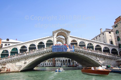 Under the Rialto Bridge, Venice, Italy